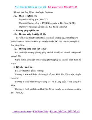 Khóa Luận Đánh Giá Kết Quả Khai Thác Vận Chuyển Containe.docx