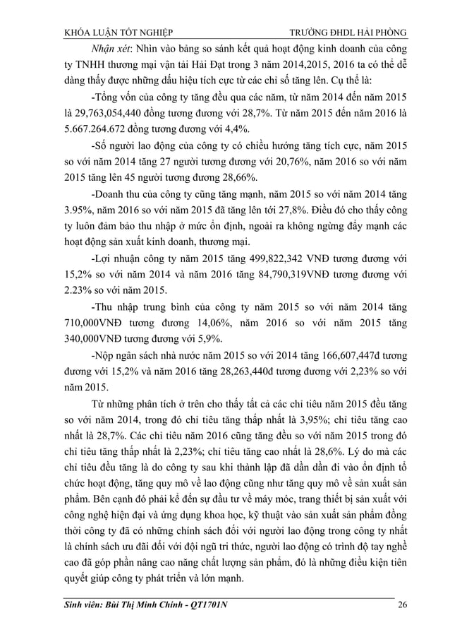 Đề Tài Khóa luận 2024 Nâng cao chất lượng nguồn nhân lực tại công ty TNHH thương mại vận tải Hải ...