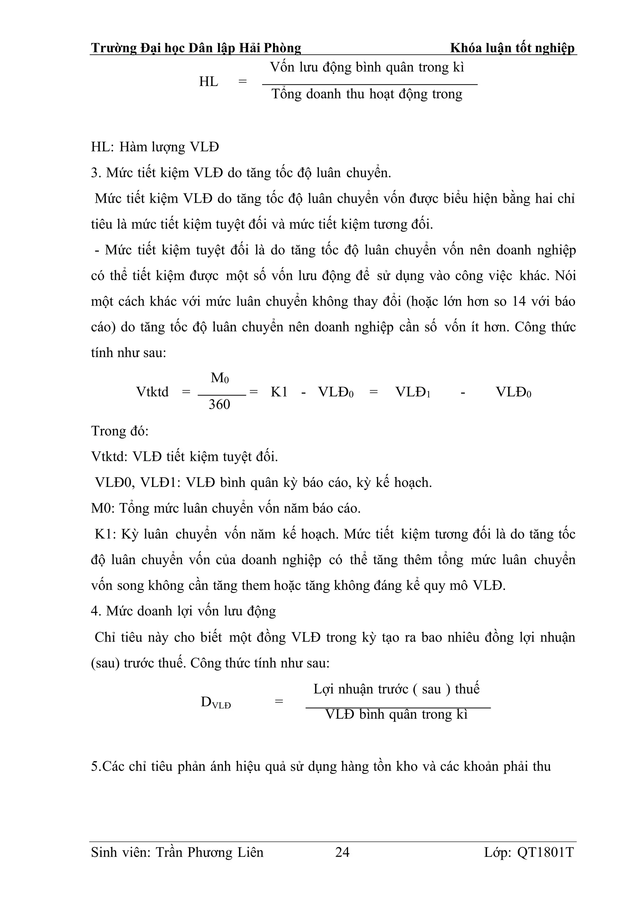 Đề Tài Khóa luận 2024 Phân tích hiệu quả sử dụng vốn lưu động tại Công ty TNHH thương mại vận ...
