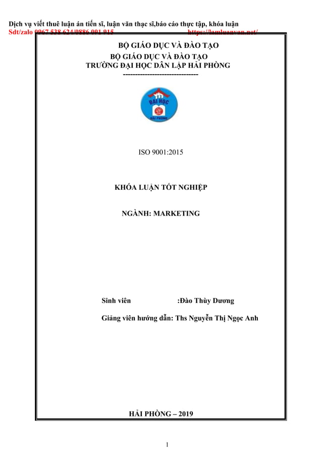 Đề Tài Khóa luận 2024 Phân tích hoạt động Marketing – Mix tại Công ty Cổ Phần Đầu Tư và Phát ...