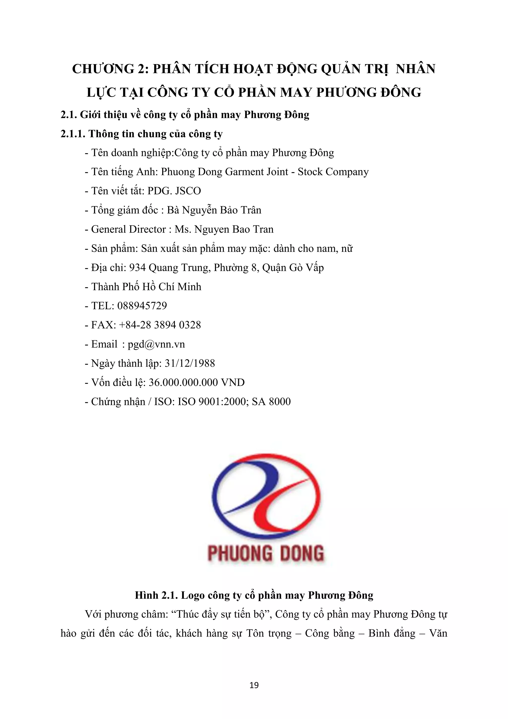 Khóa luận Phân tích hoạt động quản trị nhân lực tại công ty may Phương Đông.docx