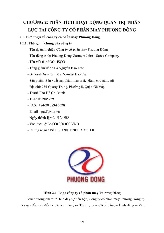 Khóa luận Phân tích hoạt động quản trị nhân lực tại công ty may Phương Đông.docx