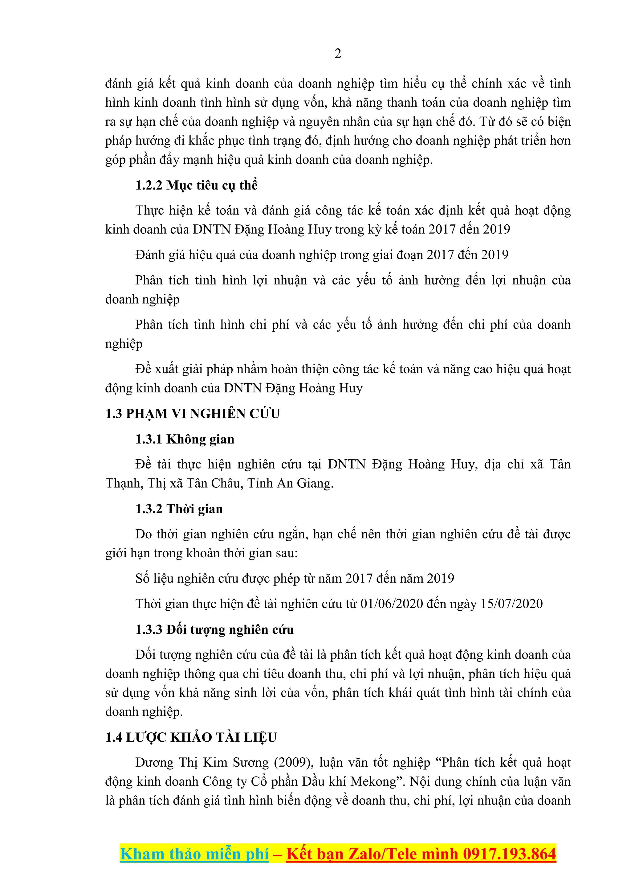 Khóa luận phân tích kết quả hoạt động kinh doanh của doanh nghiệp tư nhân đặng hoàng huy.docx
