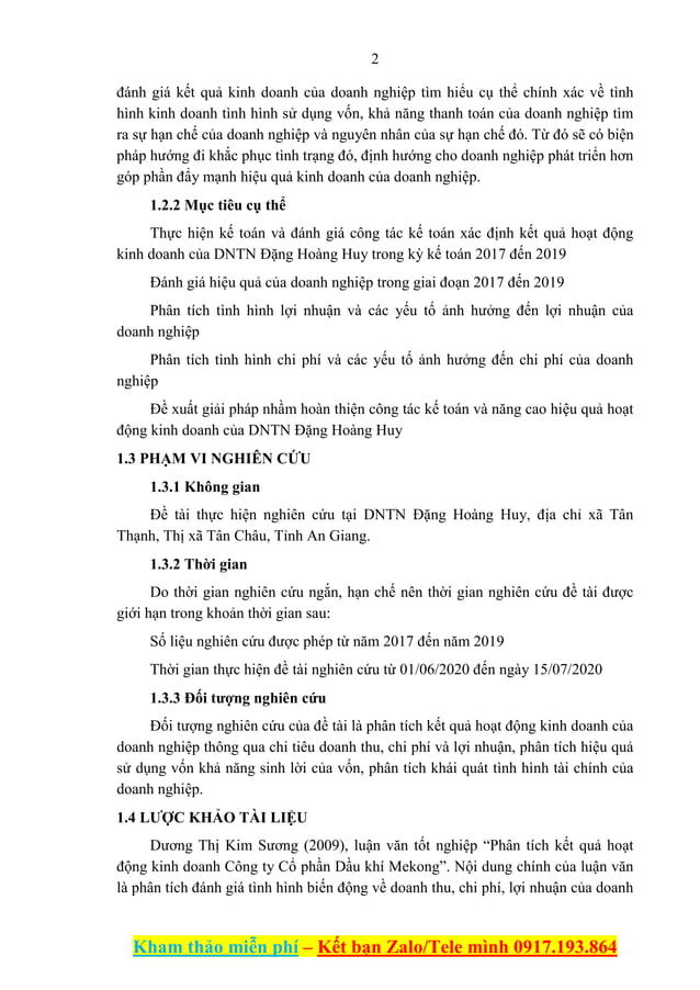 Khóa luận phân tích kết quả hoạt động kinh doanh của doanh nghiệp tư nhân đặng hoàng huy.docx