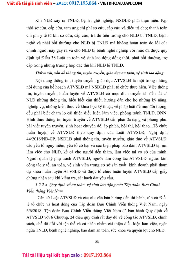 Khóa Luận Pháp Luật Về An Toàn Lao Động Và Vệ Sinh Lao Động - Một Số Vẫn Đề Lý Luận & Thực Tiễn ...