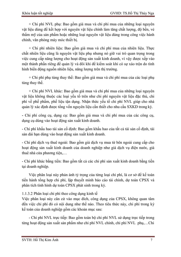 Đề Tài Khóa luận 2024 Thực trạng công tác kế toán chi phí sản xuất và tính giá thành sản phẩm ...