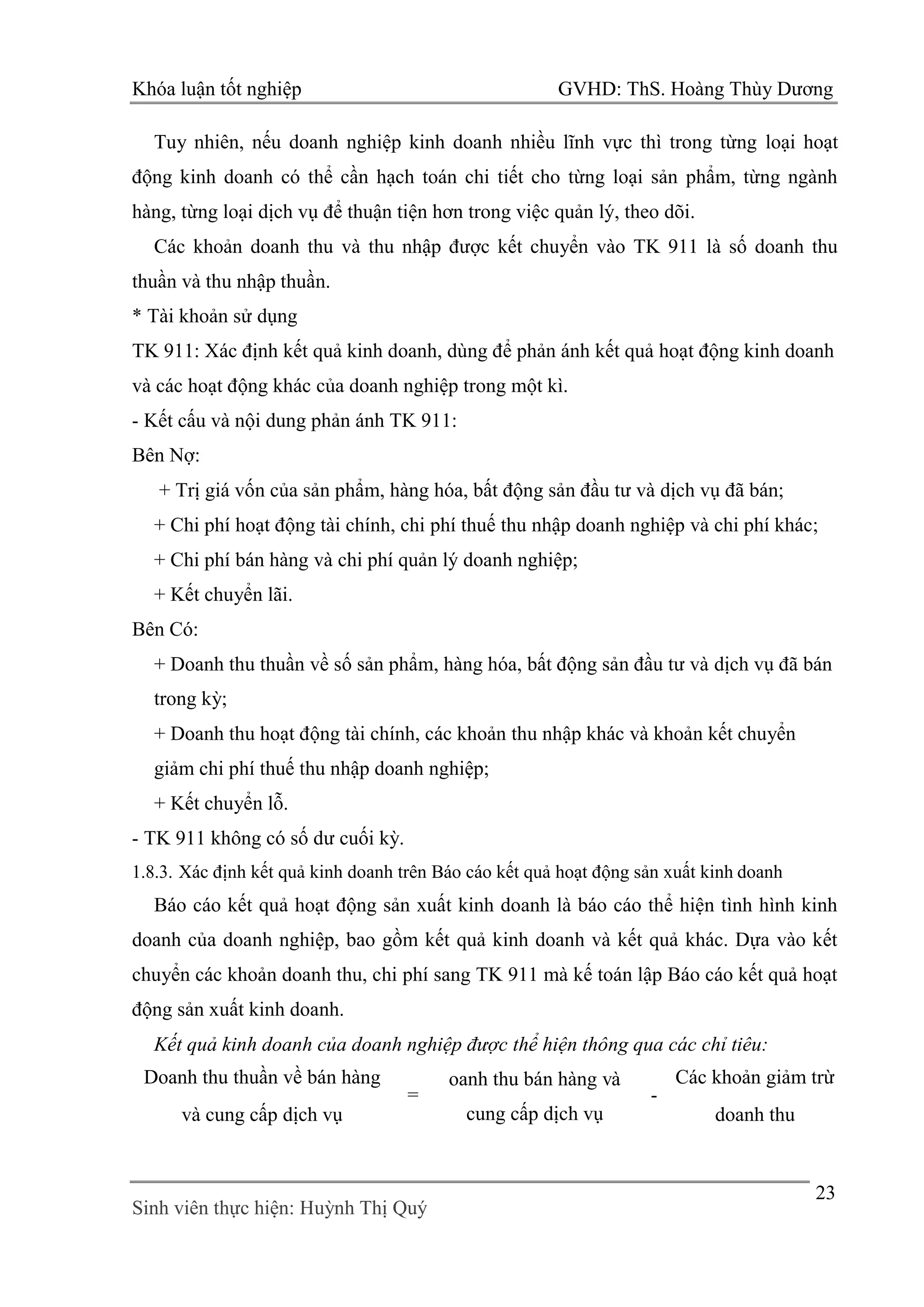 Đề tài Khóa luận 2024 Thực trạng kế toán doanh thu và xác định kết quả kinh doanh tại Công ty Cổ ...