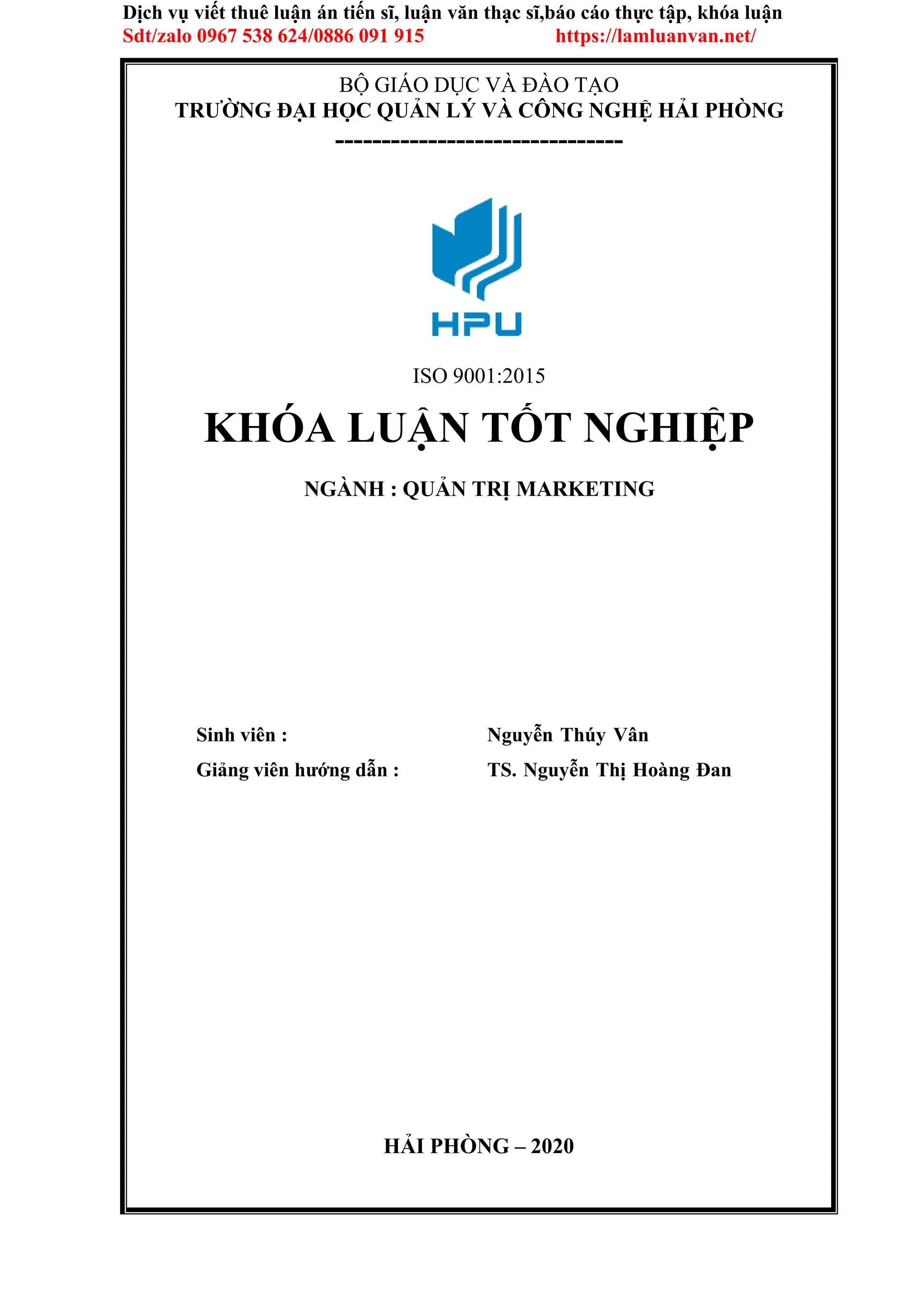 Đề tài khóa luận năm 2024 Thực trạng và giải pháp Marketing nhằm mở rộng thị trường tại Công ty ...