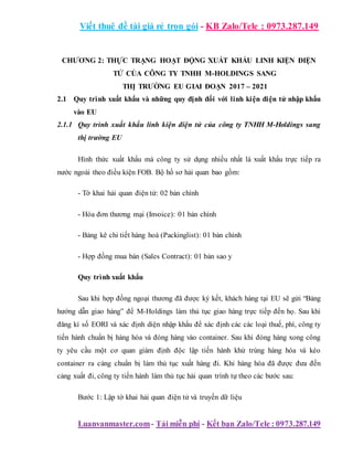 Khóa luận thực trạng xuất khẩu linh kiện điện tử của công ty tnhh m-holdings.docx