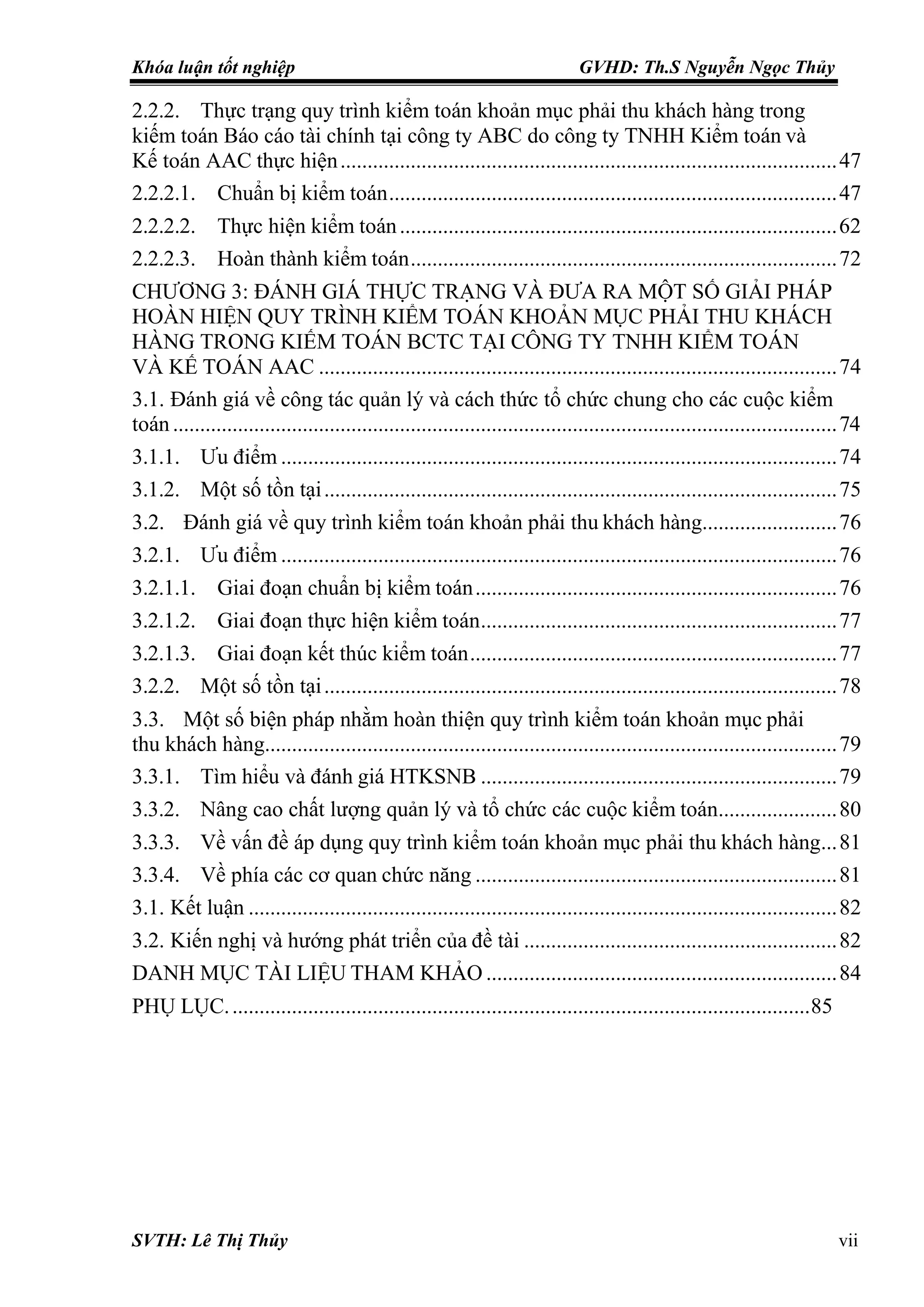 Khóa luận Tìm hiểu quy trình kiểm toán khoản mục phải thu khách hàng tại công ty TNHH Kiểm toán ...