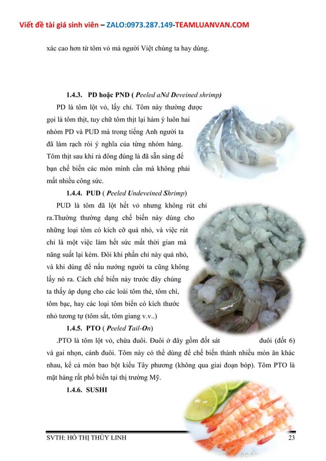 khóa luận Tìm hiểu quy trình sản xuất Tôm pto đông lạnh iqf.docx