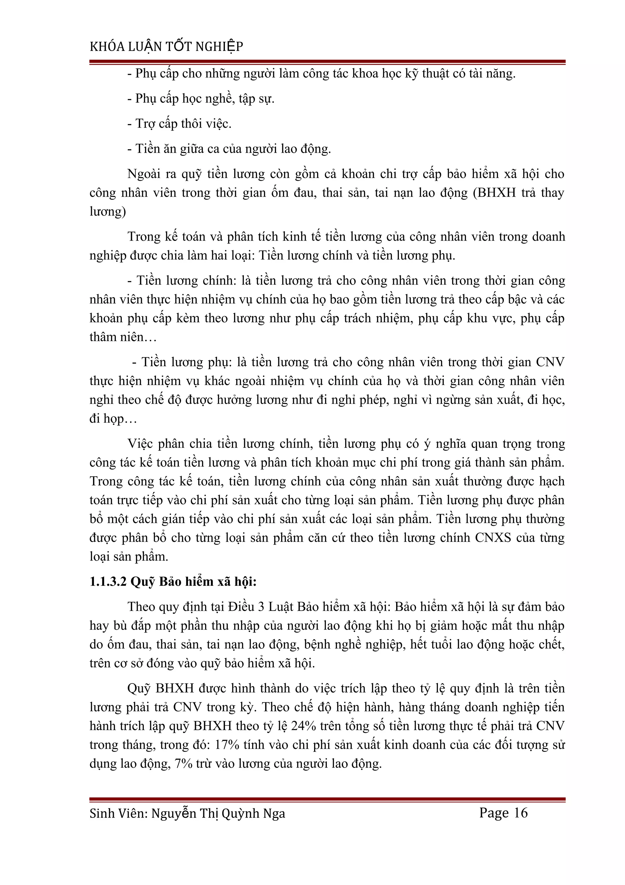 Khóa luận tốt nghiệp kế toán tiền lương và các khoản trích theo lương | DOC