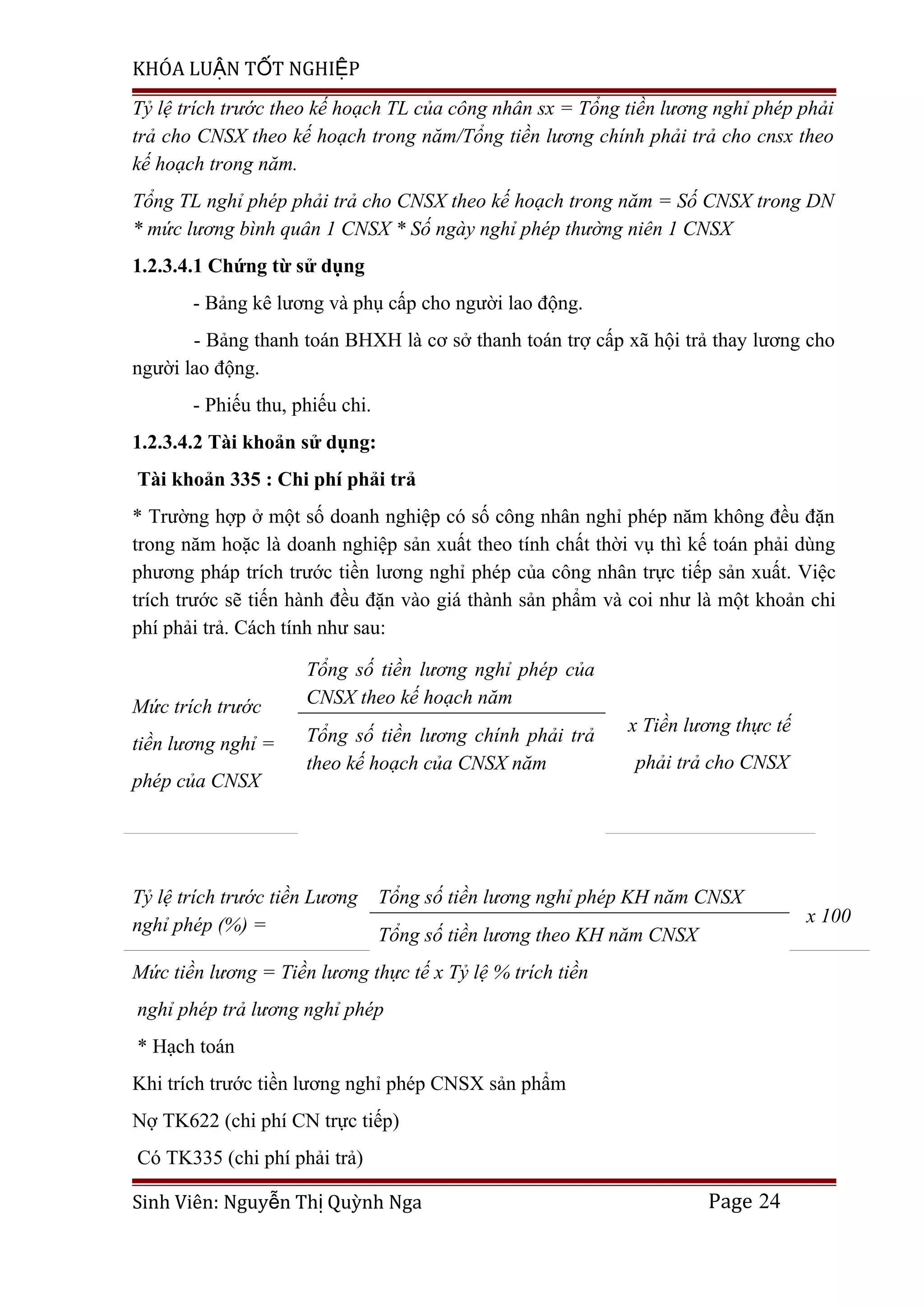 Khóa luận tốt nghiệp kế toán tiền lương và các khoản trích theo lương | DOC