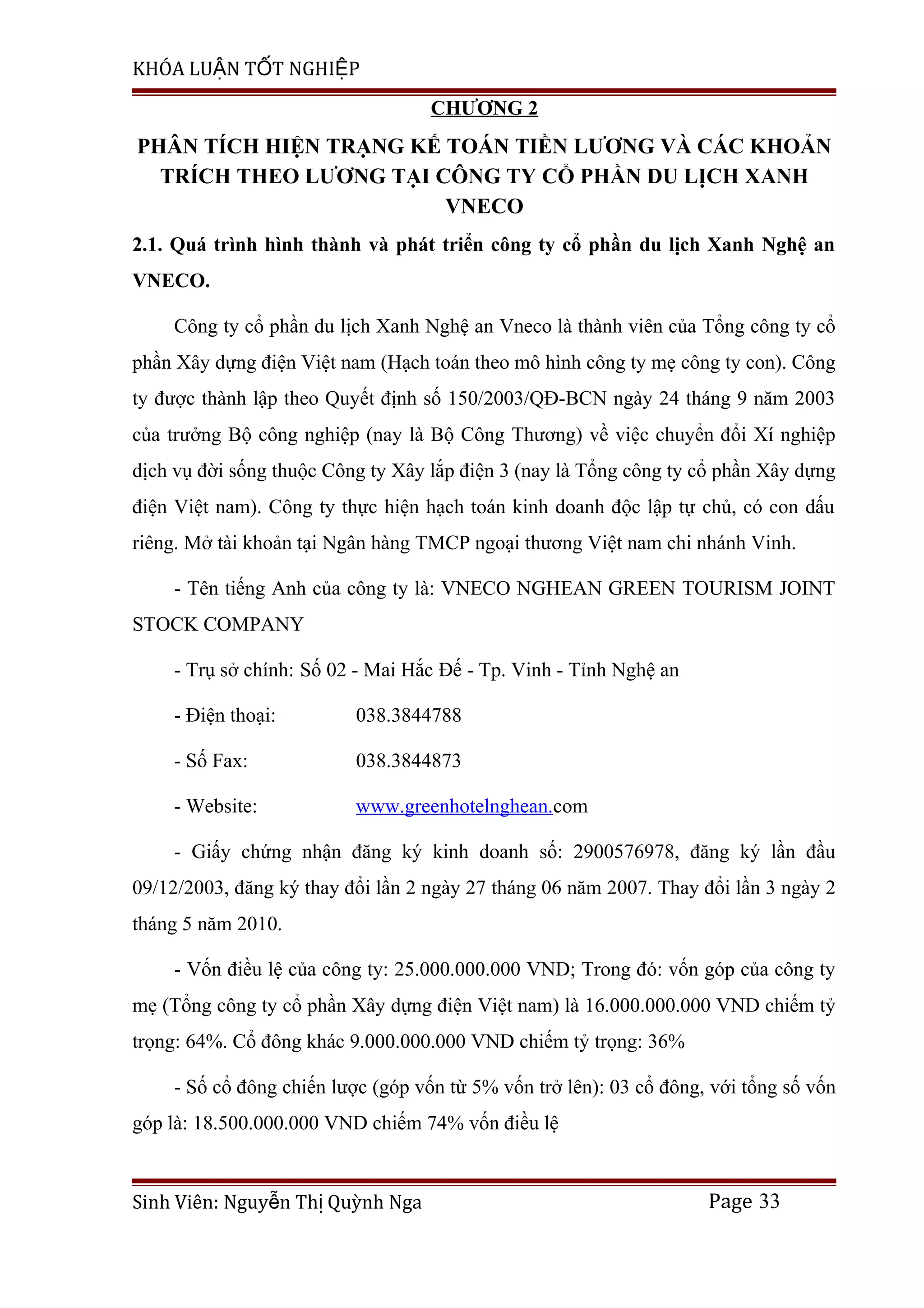 Khóa luận tốt nghiệp kế toán tiền lương và các khoản trích theo lương | DOC