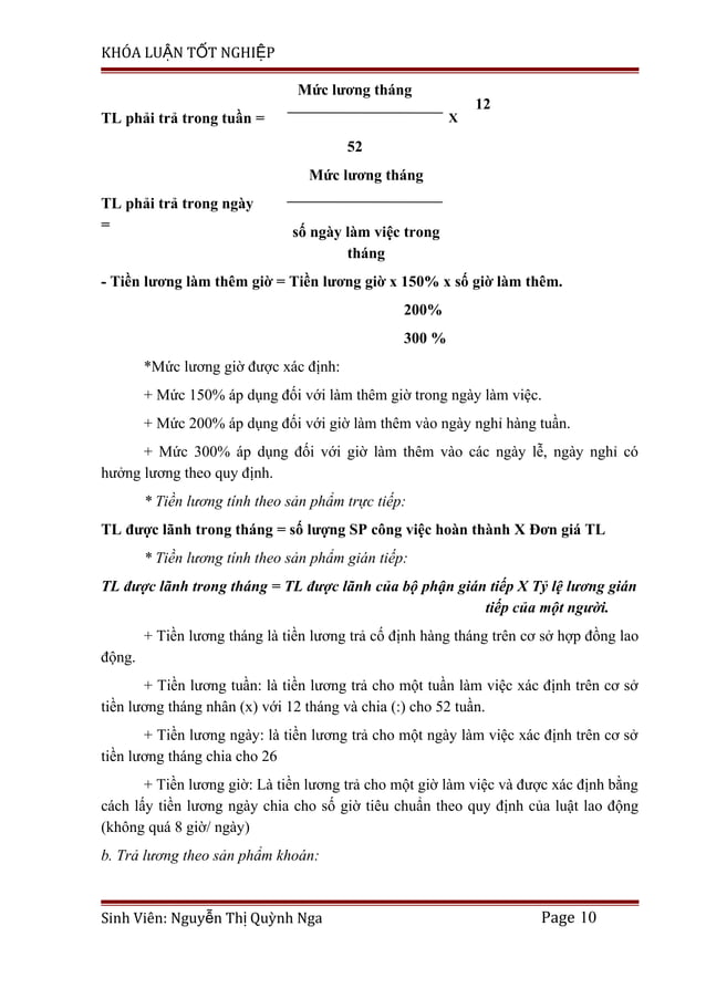 Khóa luận tốt nghiệp kế toán tiền lương và các khoản trích theo lương | DOC