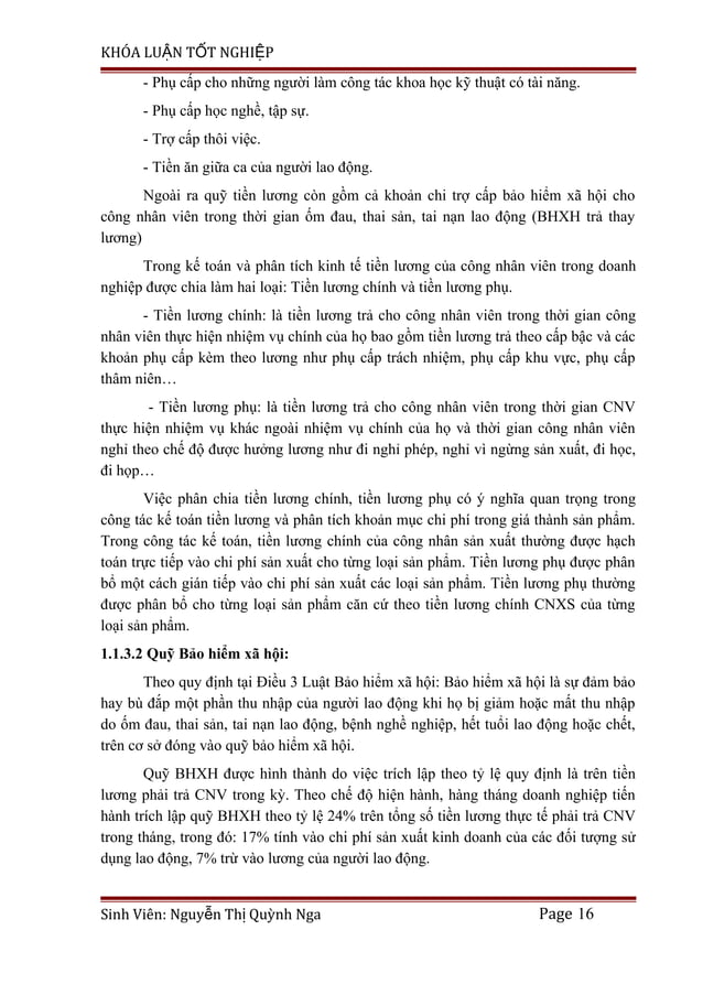 Khóa luận tốt nghiệp kế toán tiền lương và các khoản trích theo lương | DOC