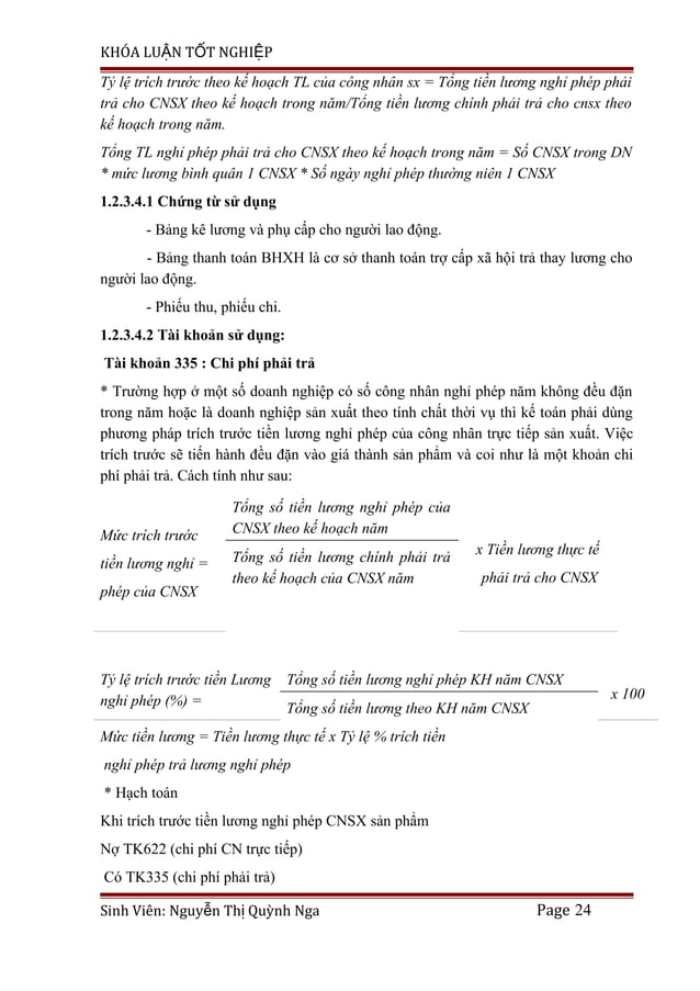 Khóa luận tốt nghiệp kế toán tiền lương và các khoản trích theo lương | DOC
