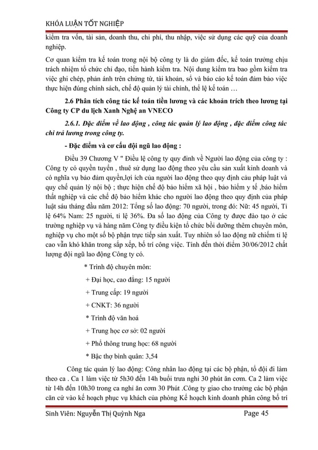 Khóa luận tốt nghiệp kế toán tiền lương và các khoản trích theo lương | DOC