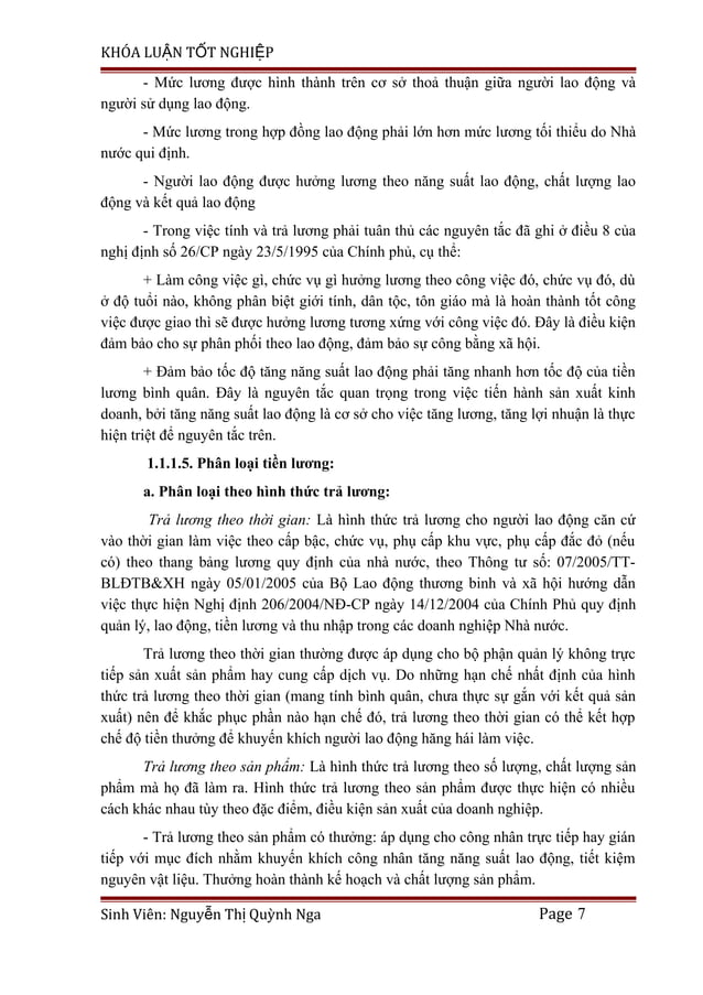 Khóa luận tốt nghiệp kế toán tiền lương và các khoản trích theo lương | DOC