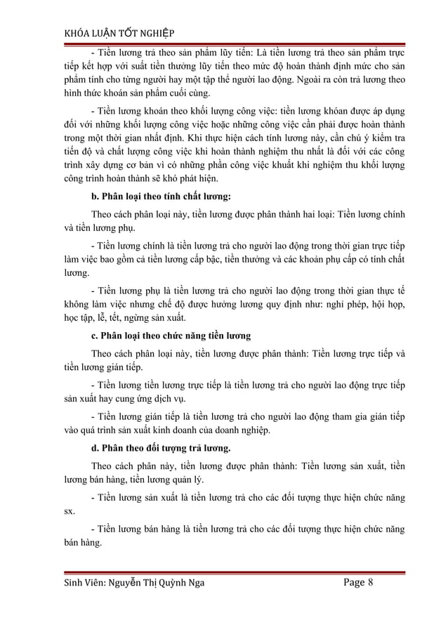 Khóa luận tốt nghiệp kế toán tiền lương và các khoản trích theo lương | DOC