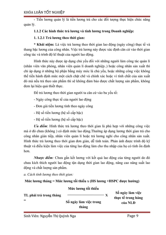Khóa luận tốt nghiệp kế toán tiền lương và các khoản trích theo lương | DOC