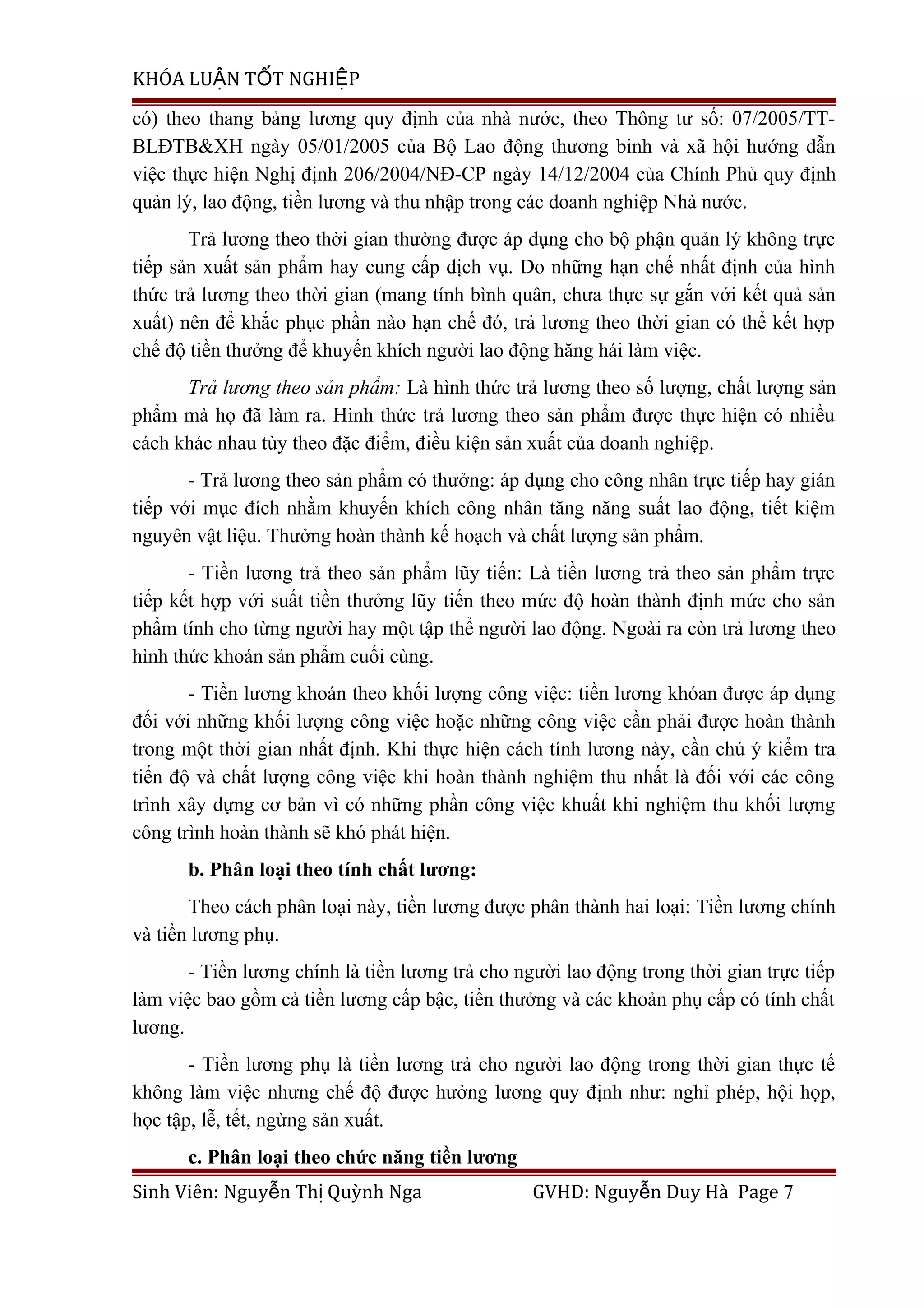 Khóa luận tốt nghiệp tiền lương và các khoản trích theo lương | DOC