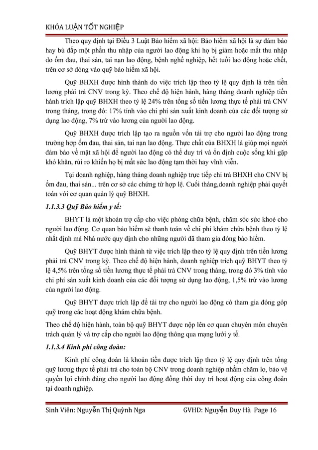 Khóa luận tốt nghiệp tiền lương và các khoản trích theo lương | DOC