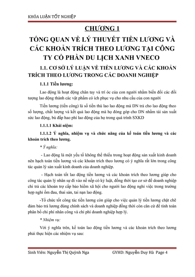 Khóa luận tốt nghiệp tiền lương và các khoản trích theo lương | DOC