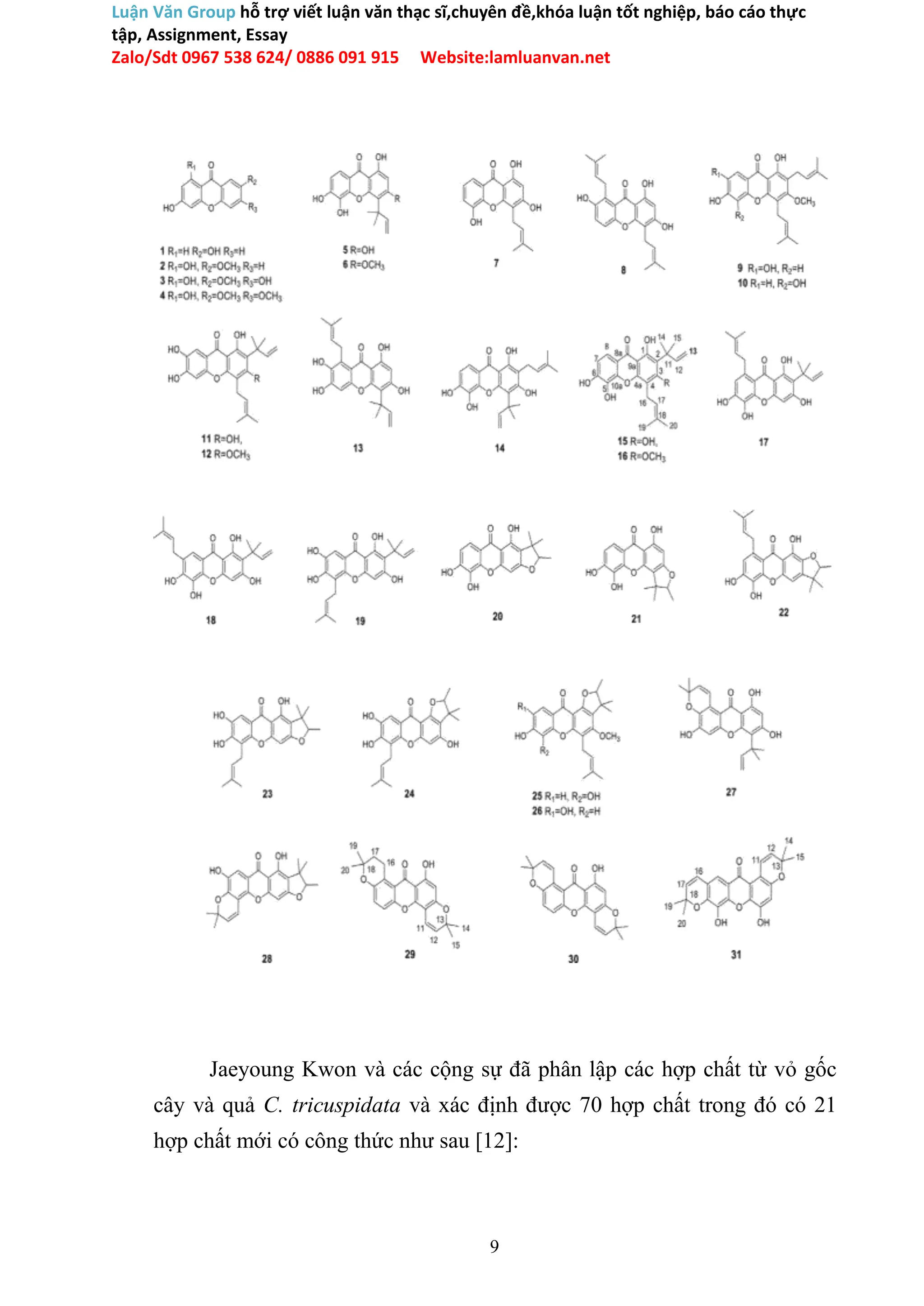 Khóa luận tốt nghiệp đại học Khảo sát sơ bộ thành phần hóa học phân đoạn diclometan cây Mỏ quạ ...