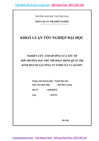 Khóa luận tốt nghiệp khoa Quản trị khởi nghiệp Trường Đại học Thương mại.doc