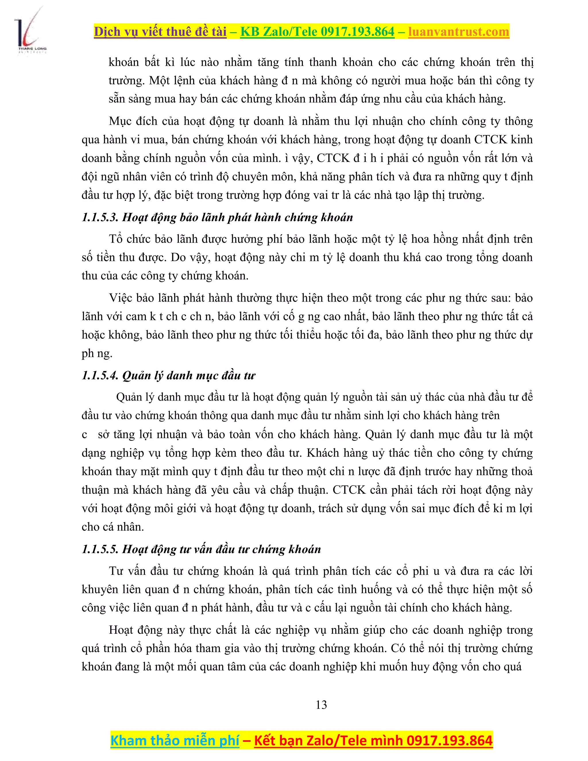 Khóa luận tốt nghiệp Khoa Thị trường Chứng khoán Đại học Kinh tế Quốc dân.doc