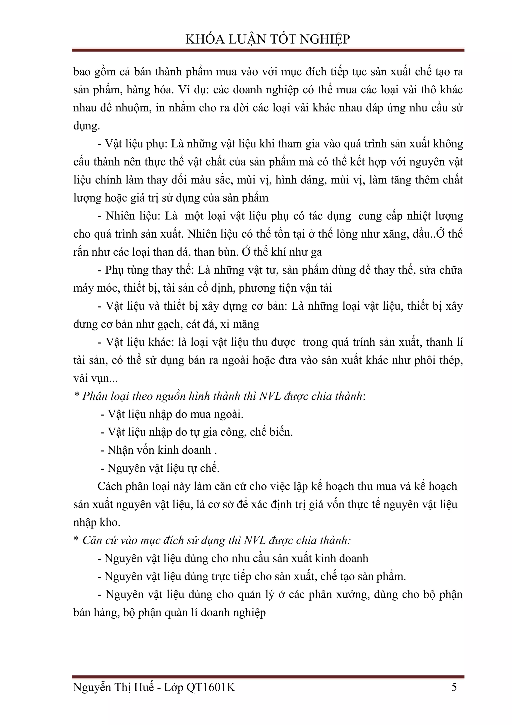 Khóa Luận Tốt Nghiệp Kế Toán Nguyên Vật Liệu Tại Công Ty Nhựa Phú Lâm | DOCX