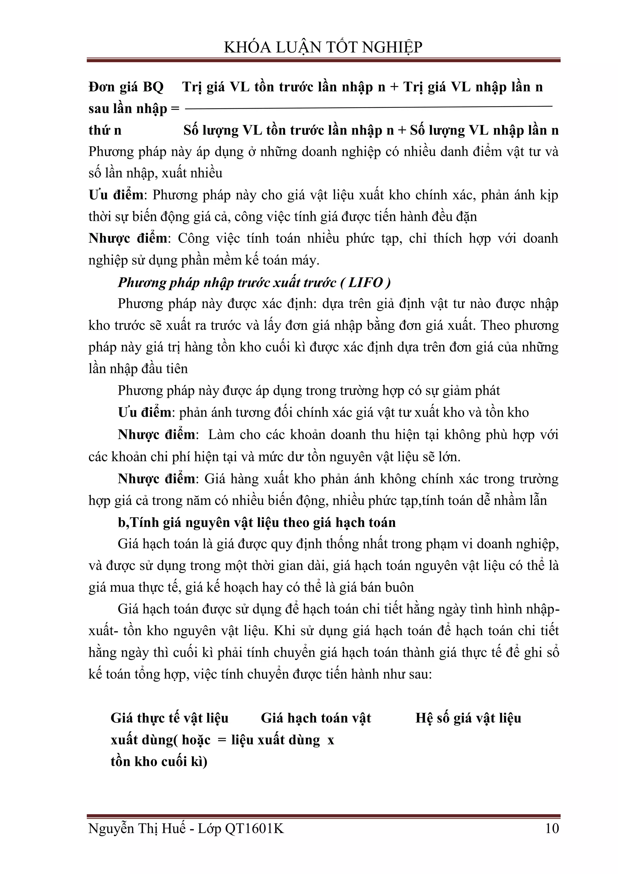 Khóa Luận Tốt Nghiệp Kế Toán Nguyên Vật Liệu Tại Công Ty Nhựa Phú Lâm | DOCX