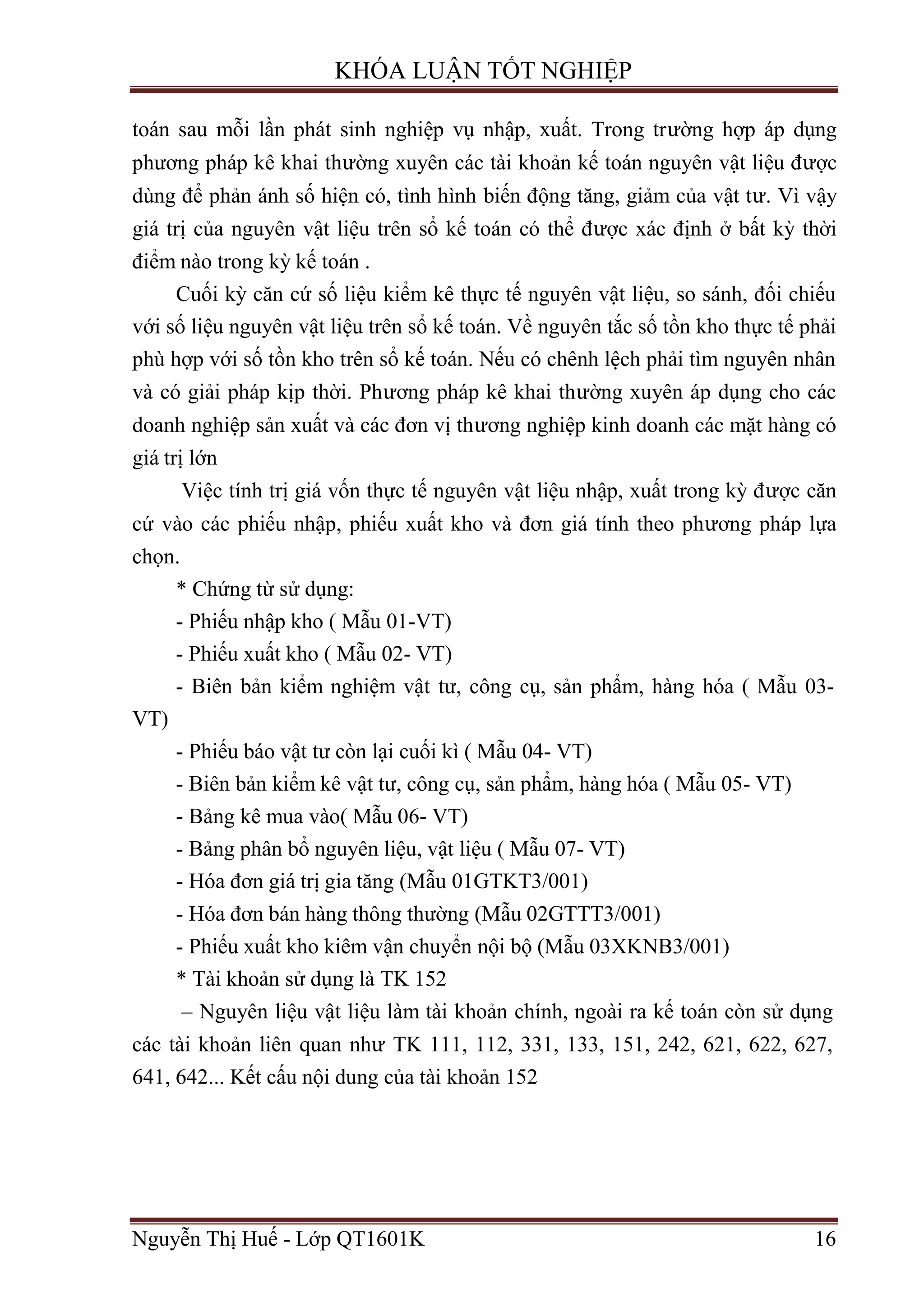 Khóa Luận Tốt Nghiệp Kế Toán Nguyên Vật Liệu Tại Công Ty Nhựa Phú Lâm | DOCX