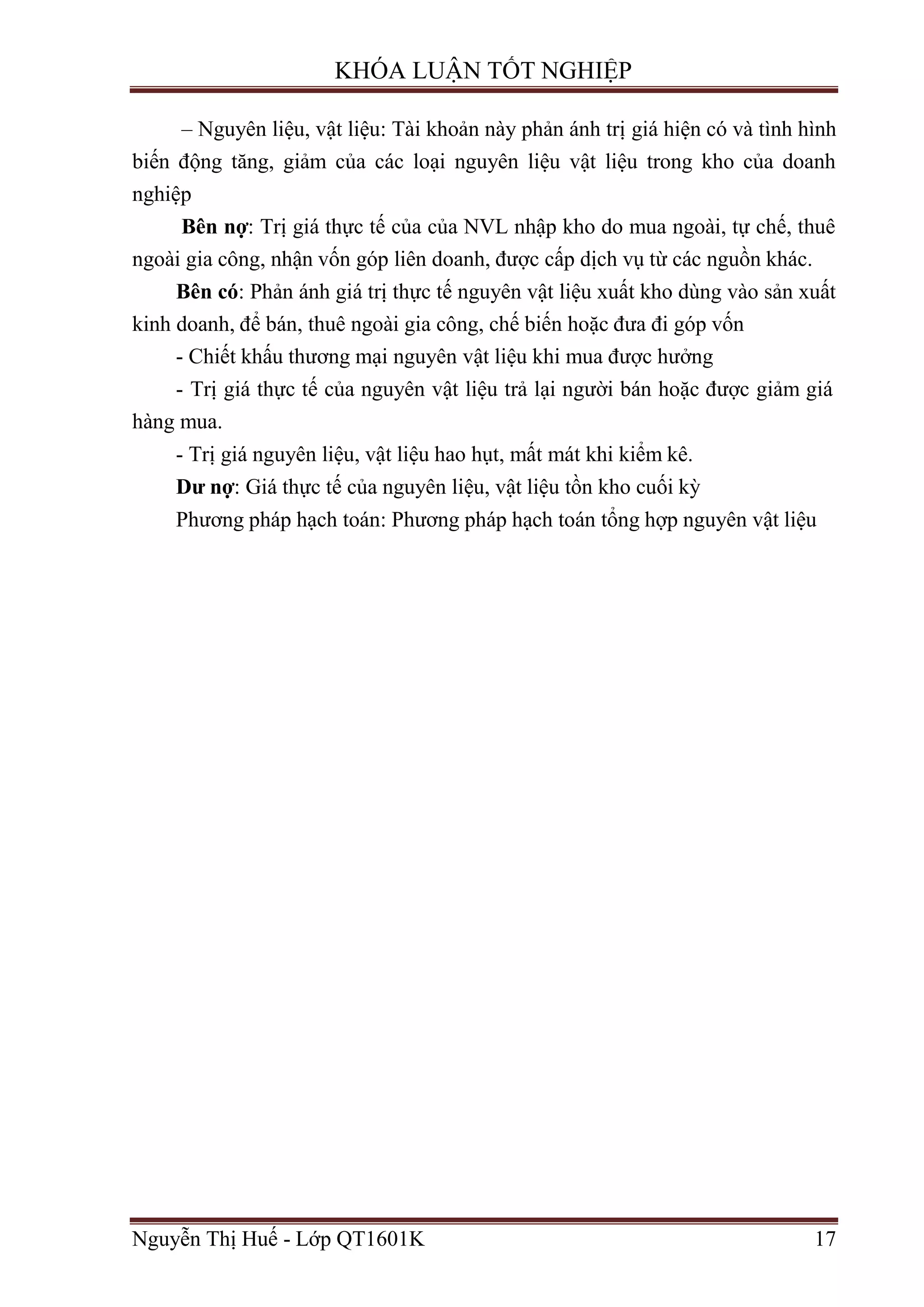 Khóa Luận Tốt Nghiệp Kế Toán Nguyên Vật Liệu Tại Công Ty Nhựa Phú Lâm | DOCX