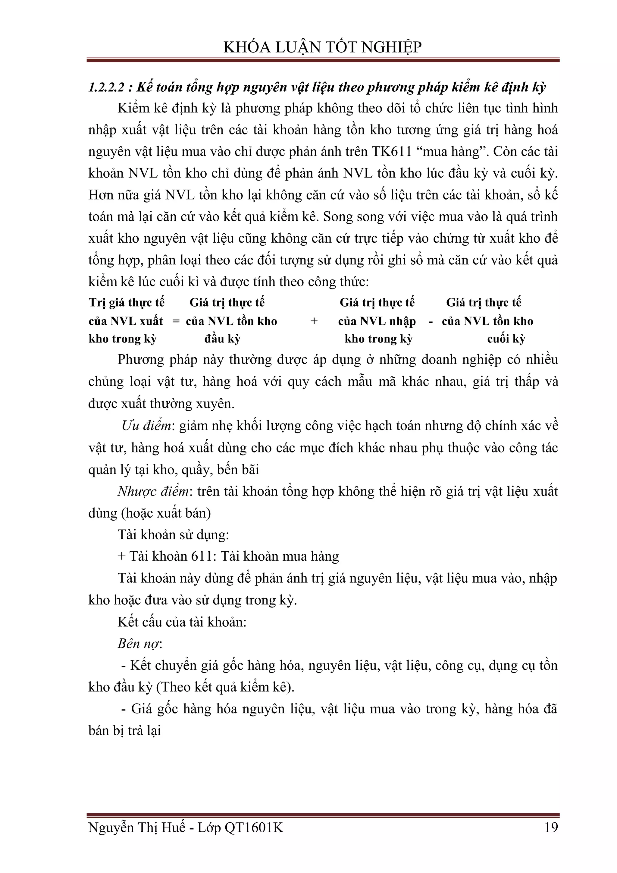 Khóa Luận Tốt Nghiệp Kế Toán Nguyên Vật Liệu Tại Công Ty Nhựa Phú Lâm | DOCX