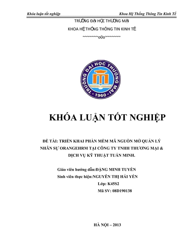 Khóa luận tốt nghiệp nguyễn thị hải yến | DOCX