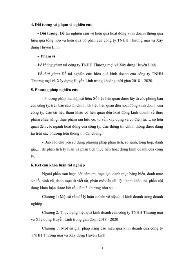 Khóa luận tốt nghiệp Nâng cao hiệu quả hoạt động kinh doanh của Công ty TNHH Thương mại và Xây ...