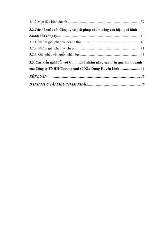 Khóa luận tốt nghiệp Nâng cao hiệu quả hoạt động kinh doanh của Công ty TNHH Thương mại và Xây ...