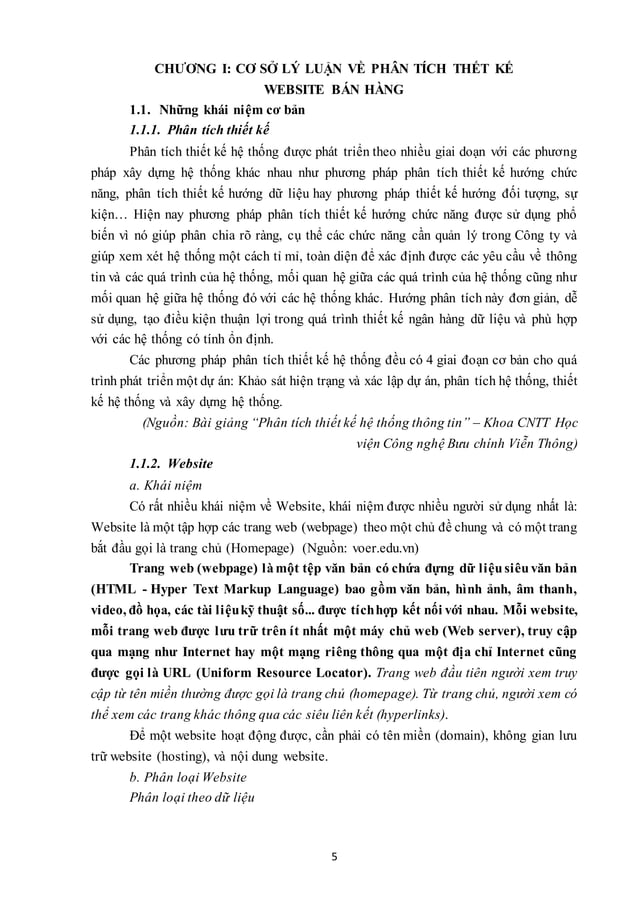 Khóa luận tốt nghiệp Phân tích thiết kế hệ thống website bán hàng trực tuyến tại Công ty Cổ phần ...