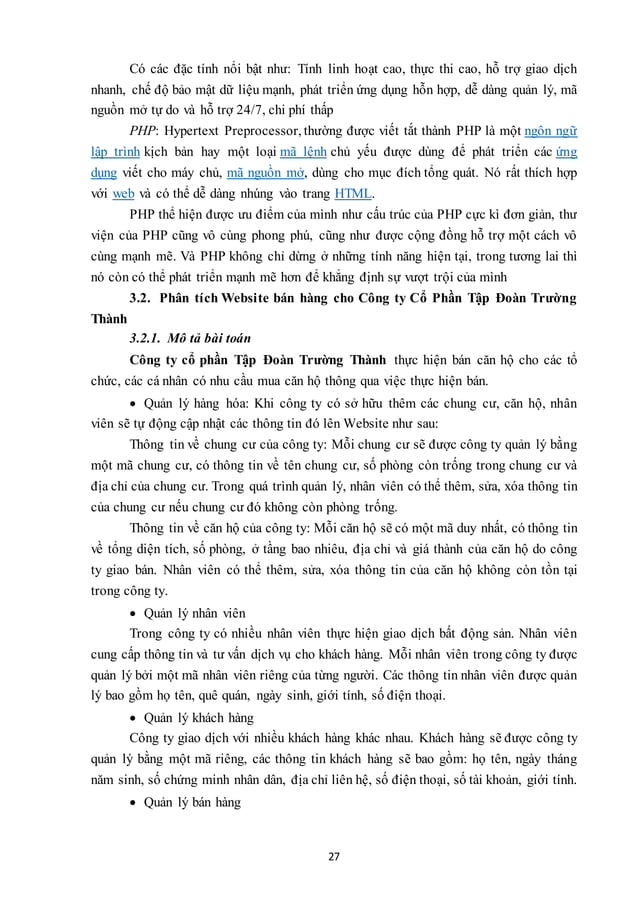 Khóa luận tốt nghiệp Phân tích thiết kế hệ thống website bán hàng trực tuyến tại Công ty Cổ phần ...