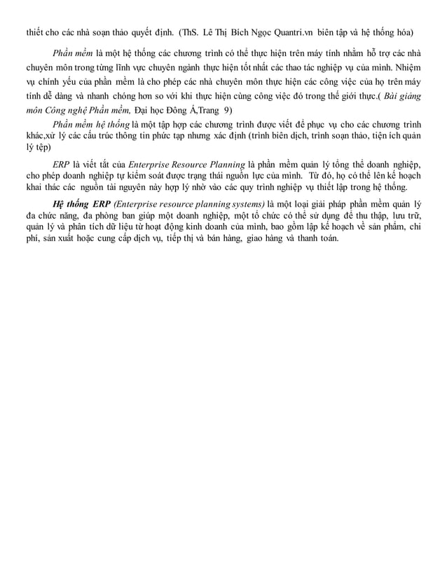 Khóa luận tốt nghiệp Phân tích và thiết kế phần mềm hoạch định nguồn lực doanh nghiệp ERP cho ...