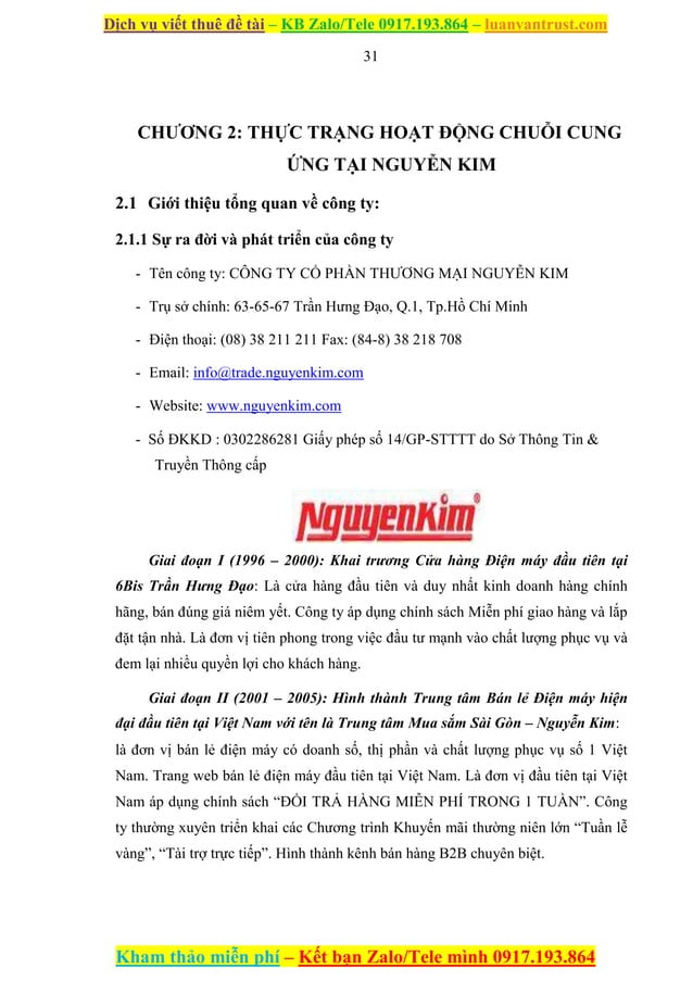 Khóa luận tốt nghiệp Quản lý chuỗi cung ứng Trường Đại học Kinh Tế TpHCM.doc