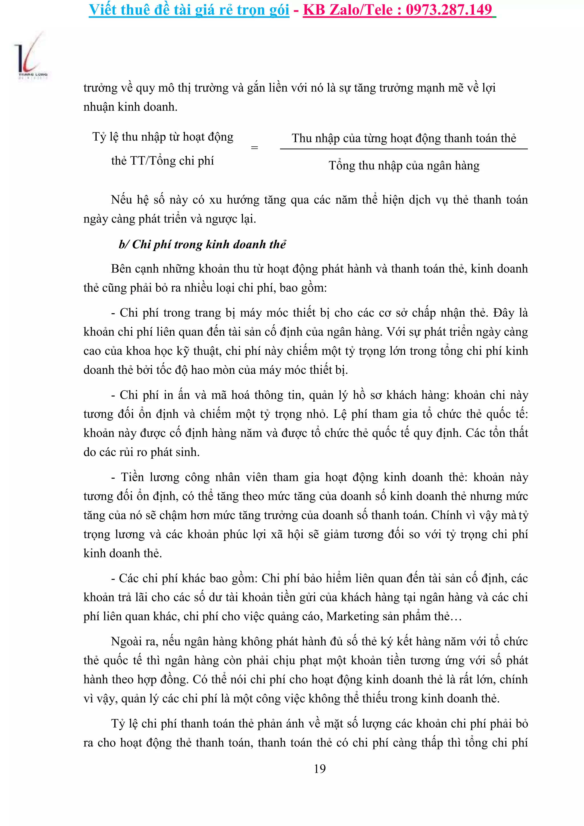 Khóa Luận Tốt Nghiệp Thẻ Thanh Toán Của Ngân Hàng Việt Nam.docx