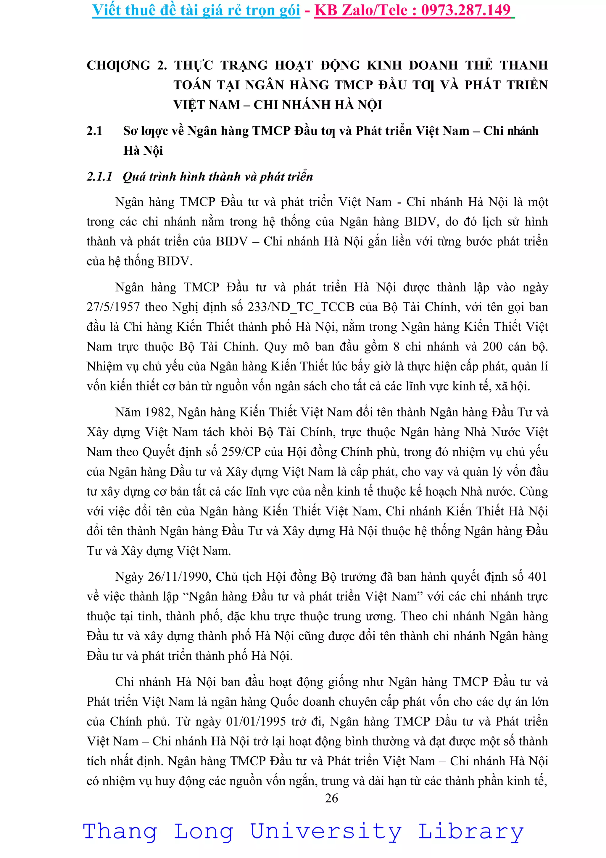 Khóa Luận Tốt Nghiệp Thẻ Thanh Toán Của Ngân Hàng Việt Nam.docx