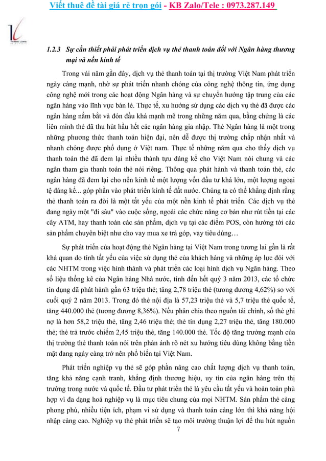Khóa Luận Tốt Nghiệp Thẻ Thanh Toán Của Ngân Hàng Việt Nam.docx