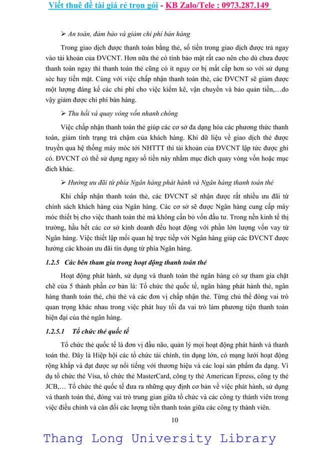 Khóa Luận Tốt Nghiệp Thẻ Thanh Toán Của Ngân Hàng Việt Nam.docx