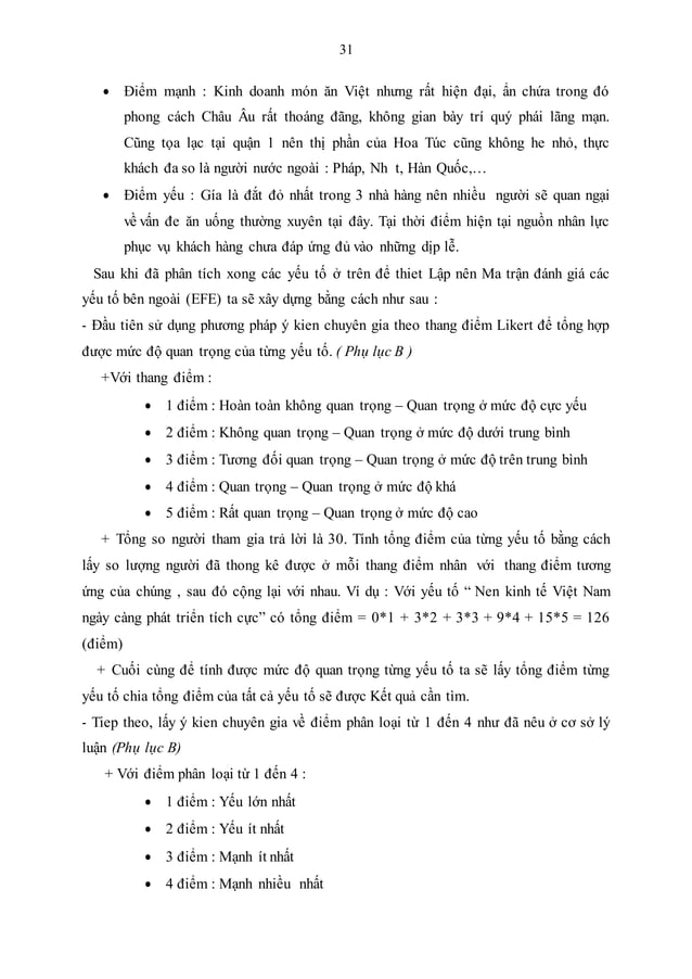 Khóa Luận Tốt Nghiệp Xây Dựng Chiến Lược Kinh Doanh Tại Nhà Hàng | DOCX