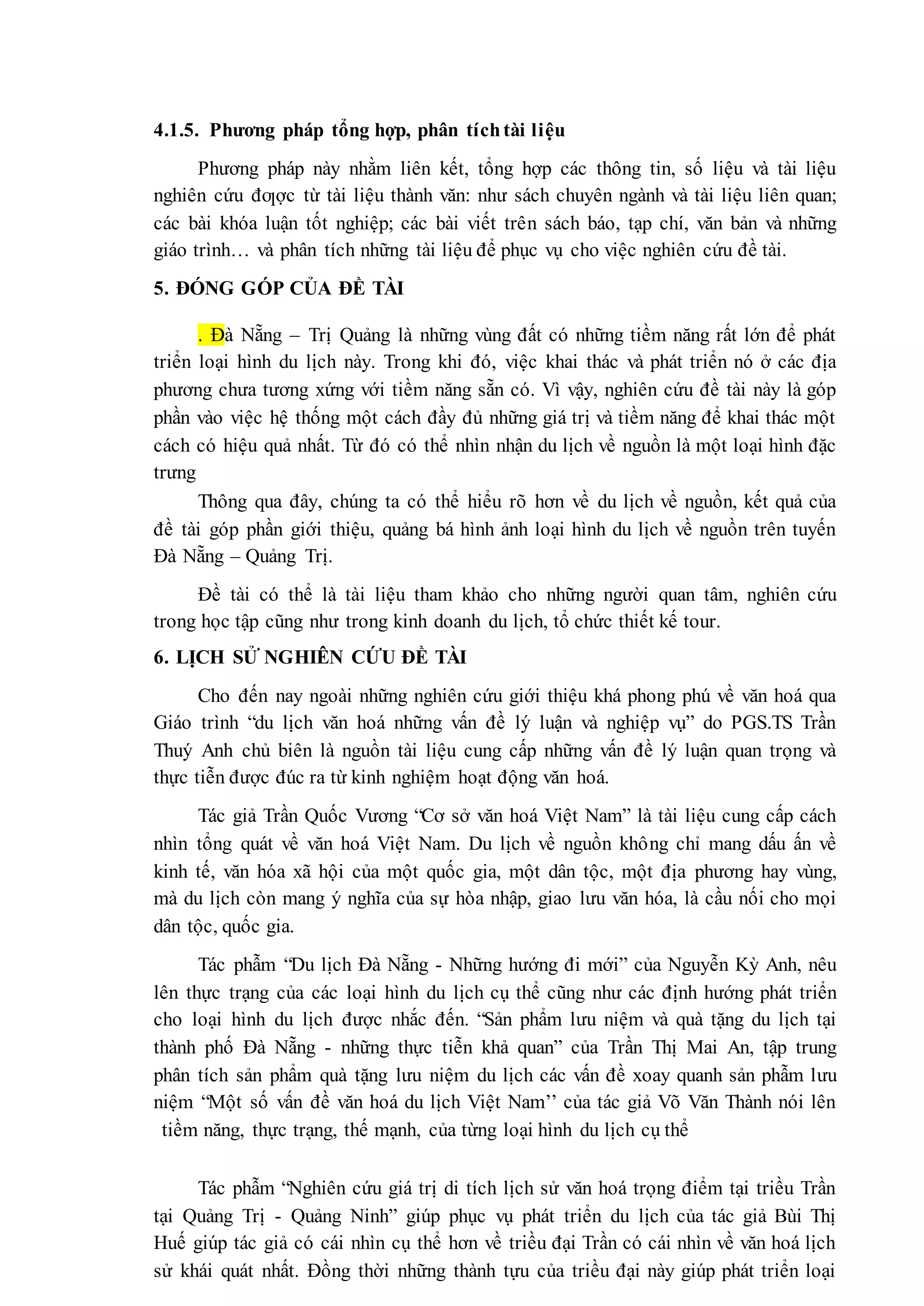Khóa Luận Tốt Nghiệp Xây Dựng Chương Trình Du Lịch Đà Nẵng - Quảng Trị | DOCX