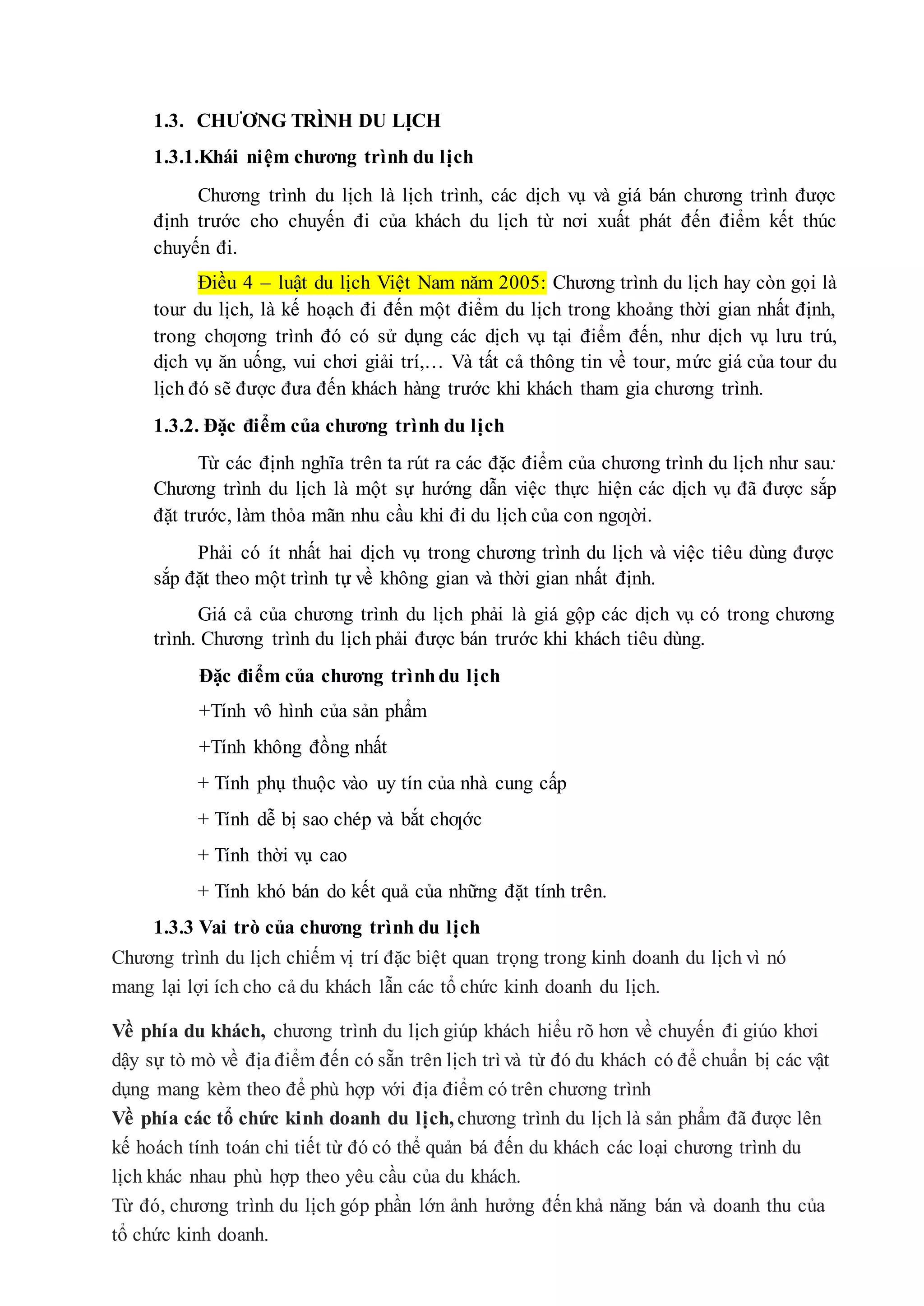 Khóa Luận Tốt Nghiệp Xây Dựng Chương Trình Du Lịch Đà Nẵng - Quảng Trị | DOCX